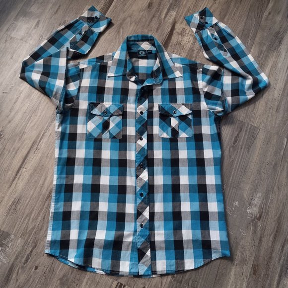 burnside | Shirts | Burnside Front Button 2pocket Shirt Pearl Snaps ...